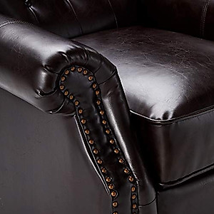 Christopher Knight Home Walder Reconstituted Bycast Leather Recliner, Brown