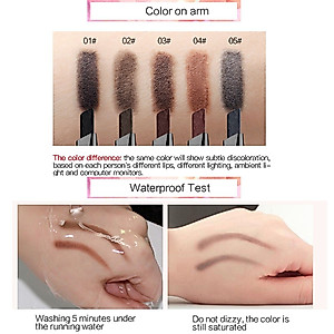 Eyebrow Pencil Gray Double Ended Precision Waterproof Brow Cruelty Free(Gray #5)