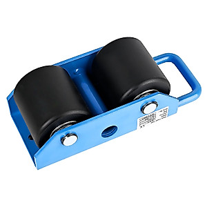 Amarite Fixed Machinery Skate for Moving Industrial Equipment, Heavy Duty 5500lbs/2.5t Capacity Machine Skates-Thicken Carbon Steel Construction,2 Nylon Roller & Rubber Surface Machinery Mover