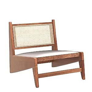 HAOBO Home Rattan Chair Mid Century Modern Accent Chair for Reading Living Room Home Bedroom