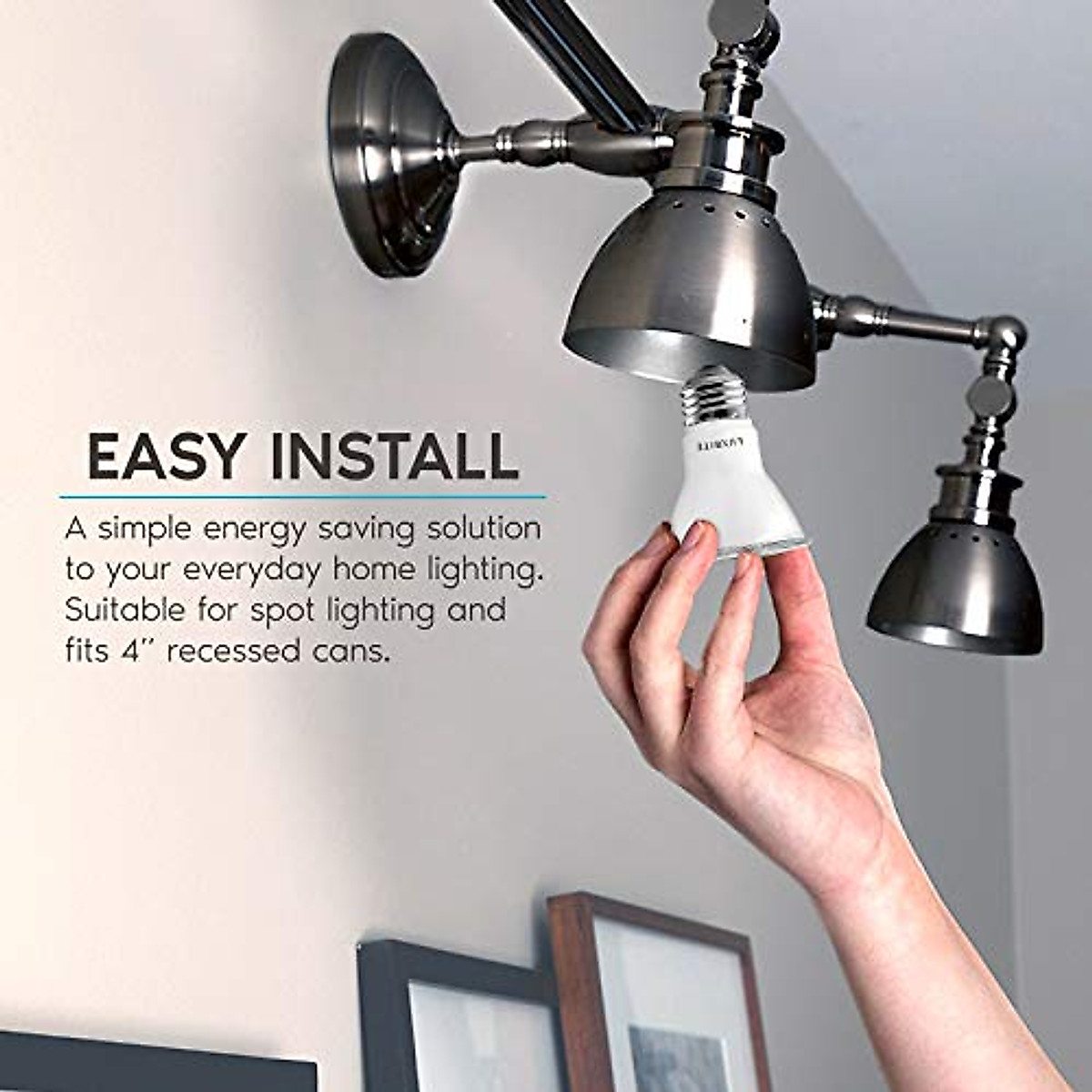 LUXRITE 6 Pack PAR20 LED Bulbs, 50W Equivalent, 3000K Soft White, Dimmable LED Spotlight Bulb, Indoor Outdoor, 7W, 500 Lumens, Wet Rated, E26 Standard Base, UL Listed