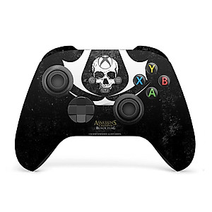 Head Case Designs Officially Licensed Assassin's Creed Grunge Black Flag Logos Vinyl Sticker Gaming Skin Decal Cover Compatible With Xbox Series X Console and Controller Bundle