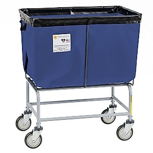 R&B Wire™ 466 Elevated Vinyl Truck, 6 Bushel Capacity, Navy, Made in USA