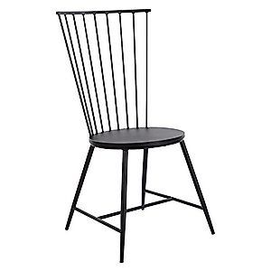 OSP Home Furnishings Bryce 26" Dining Chair, Alloy Steel, Black