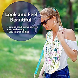 Pobi Baby Premium Multi-Use Cover - Nursing Cover, Baby Car Seat Covers, Shopping Cart, High Chair, and Breastfeeding Cover - Ultra-Soft, Stretchy, and Versatile Floral Scarf for Baby and Mom (Allure)