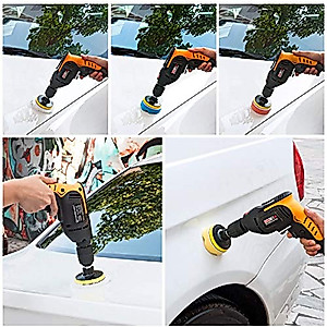 3 Inch Buffing and Polishing Pads Kit 11PCS Buffing Pads with Drill Adapter Foam Polisher Pad for Car Waxing