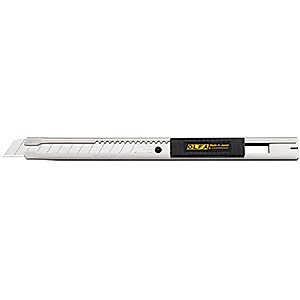 OLFA 9mm Stainless-Steel Utility Knife (SVR-2) - Multi-Purpose Retractable Precision Knife w/ Stainless-Steel Snap-Off Blade, Replacement Blades: Any OLFA 9mm Blade