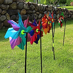 LEIGE Bird Repeller Pinwheels Reflective Sparkly Bird Deterrent Windmill Protect Garden Plant Flower Garden Lawn Decoration (Color : B)