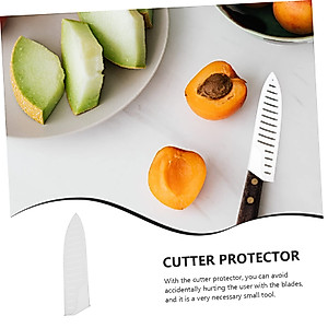 6pcs Scabbard Knife Blade Protectors Cutter Accessories Cutter Plastic Cutter Cover Cutter Guard Cook Cutter Sleeve Plastic White Knives Storage Box Knife Sleeves Cover