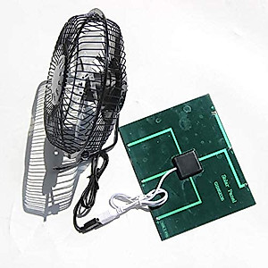 MarsPro Solar Panel Powered Fan Mini Exhaust Fan for Greenhouse Motorhome House Chicken House Outdoor Ventilation Equipment Ventilator for Pets
