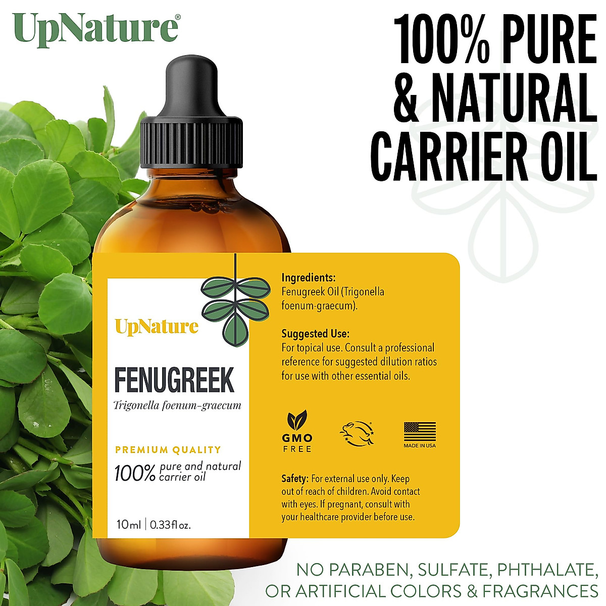 UpNature Fenugreek Oil - 100% Pure Fenugreek Seed Extract Essential Oil, 2oz