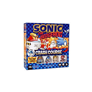 Sonic The Hedgehog Crash Course Board Game – Fast Racing Game by IDW Games for 2-4 Players, Ages 8+ – Build-as-You-Play Tracks, Collect Chaos Emeralds, Fun Family Game, Pre-Painted Miniatures