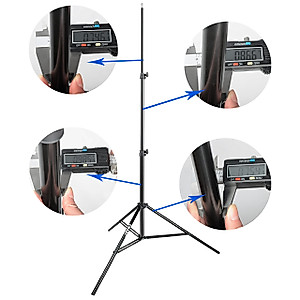 EMART 8.5 Ft Light Stand for Photography, 2 Pack Portable Photo Video Lighting Tripod with Carry Case for Speedlight, Flash, Softbox, Strobe, Camera, Selfie, Photographic Portrait