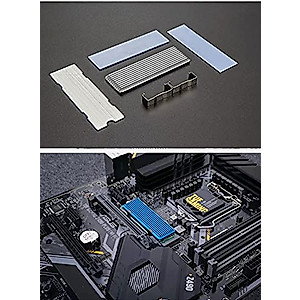 QIVYNSRY M.2 heatsink 2280 SSD Heat Sink, Only Support Single-Sided 2280 M.2 SSD, with Thermal Silicone Pad for PS5 PCIE NVME M.2 SSD or NGFF SATA M.2 SSD Computer and PC, Space Grey