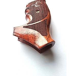 BMPL Hardwood Luxury Laser Grips Compatible with Taurus Medium/Large Frame.357 M44, 65, 66, 80, 82, 83, 96, 431, 441, 607, 608, 669 Revolver Handmade, Brown,Red