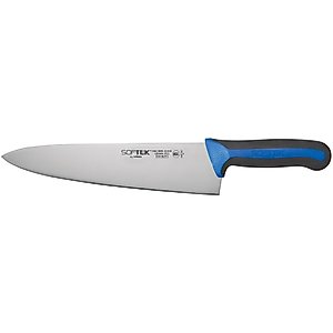 Sof-Tek, 10" Cook's Knife, Soft Grip Handle,Silver/Black/Blue