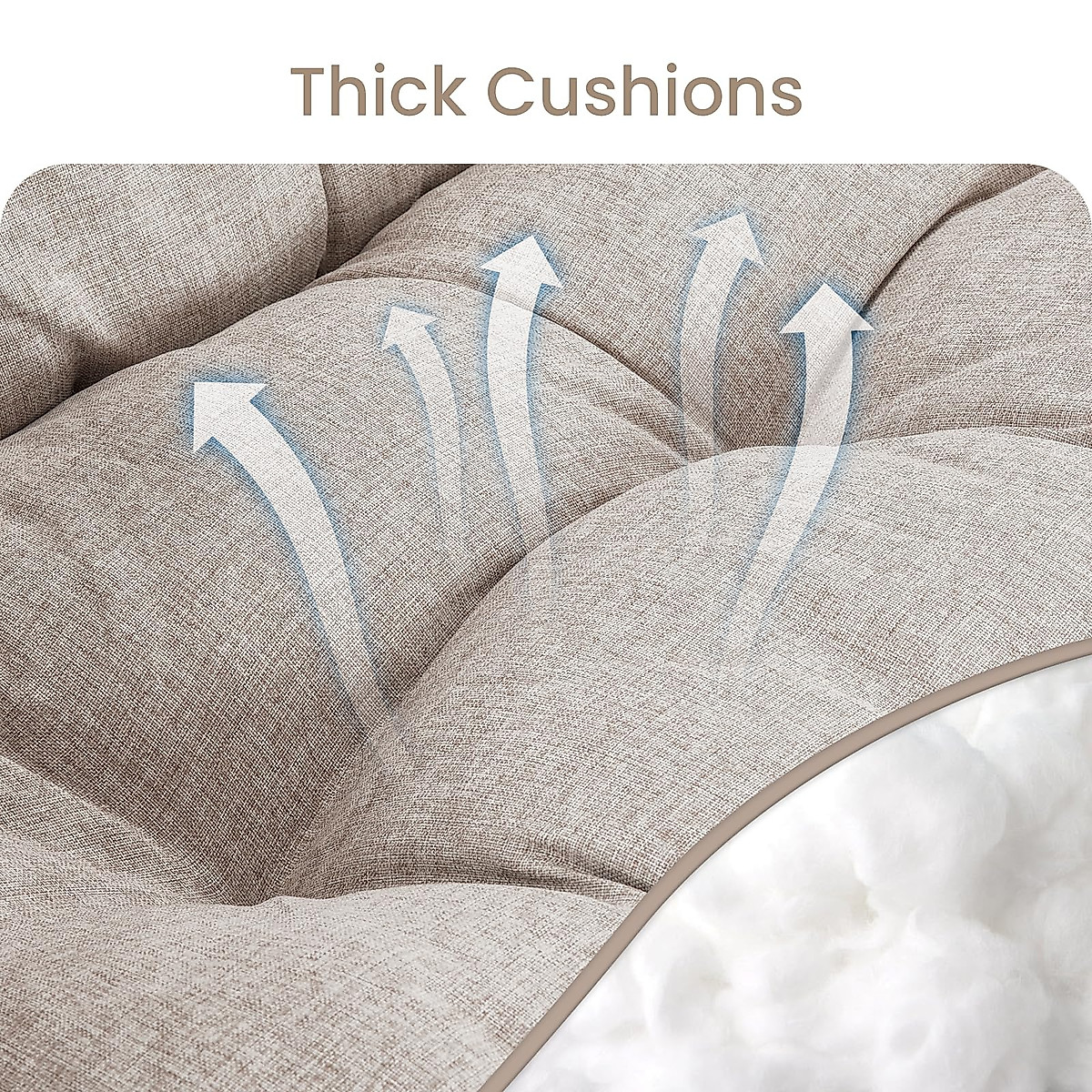 LUMIINOFAMI Outdoor Glider Egg Chair, Oversized 2 Person Egg Rocking Chair with Thick Cushions, Wicker Egg Chair Rattan Porch Furniture Loveseat Lounge Chair for Bedroom Sunroom Backyard(Brown)