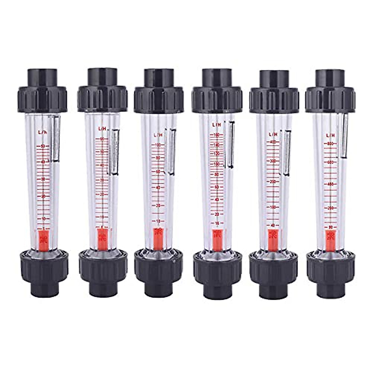 Quick Couplings LZB 15(D) Plastic Tube Flowmeter Liquid Rate Gauge High Accuracy Alkali Acid Resistant Pipe Connection - (Color: H40-400ml)