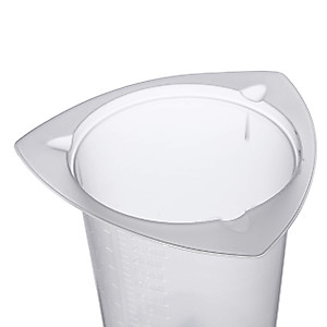 Globe Scientific 3642 Polypropylene Tri-Corner Beaker, Graduated, 250ml Capacity (Case of 100)