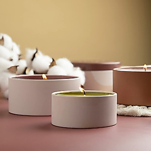 Hearth & Harbor Tin Candle Jars for Making Candles - DIY Candle Containers with Lids - Metal Candle Jars - Bulk Tins Storage for Candle - (12 Pieces) - (8 Ounces) - Solid Peach and Copper