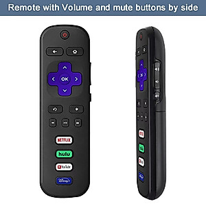 Replacement Remote Control for Roku TV, Compatible with TCL Roku/Hisense Roku/Element Roku/Insignia Roku/JVC Roku/Onn Roku/Philips Roku/RCA Roku/Sharp Roku/Westinghouse Roku Series Smart TVs, 2 Pack