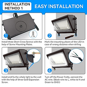 120W LED Wall Pack Light with Dusk-to-Dawn Sensor, 16800LM 5000K LED Security Flood Lighting, 100-277V Commercial and Industrial Outdoor LED Wall Lights for Parking Lots|Warehouses|Factories|House