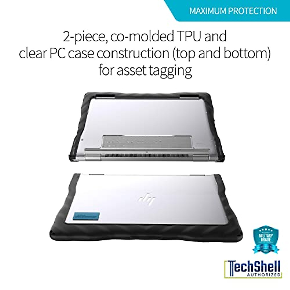 Gumdrop DropTech Case Designed for HP Elitebook x360 1030 G3 Laptop for K-12 Students, Teachers ...