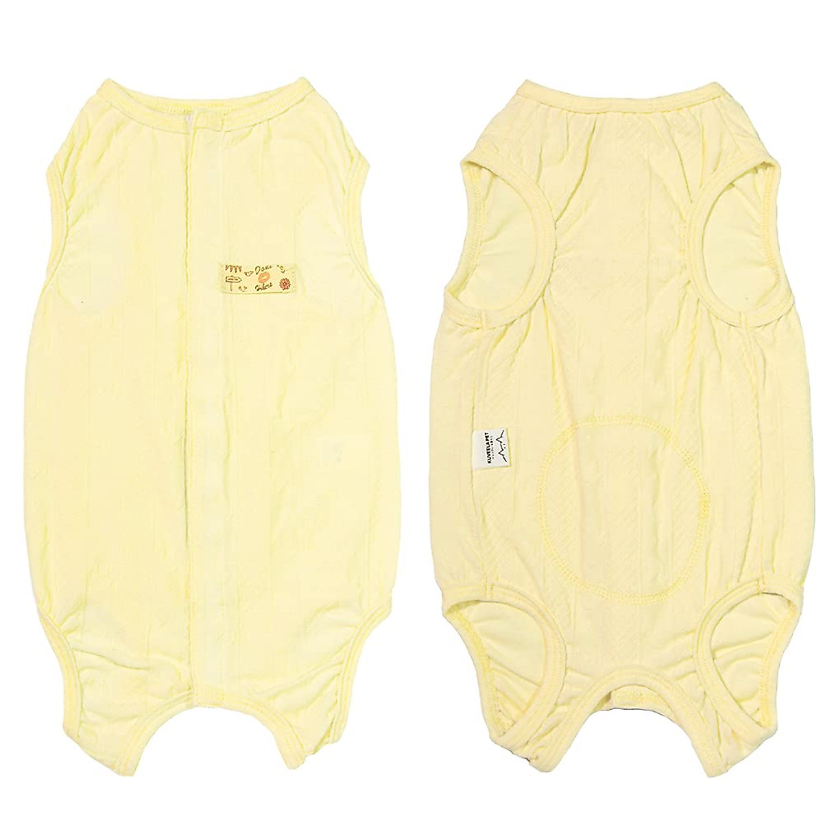 Recovery Suit for Dog After Surgery Cut Pet Recovery Shirt Dog Abdominal Wounds Bandages,Wound Protective Dog Onesize for surgery Female Dog Vest Prevent Licking,Substitute E-Collar（RSS08-Vyellow-M）