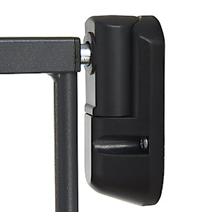 Munchkin® Push to Close™ Baby Gate, Hardware Mounted Safety Gate for Stairs, Hallways and Doors, Extends 28.5" to 45" Wide, Metal, Dark Grey