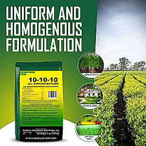 Southern Ag Fertilizer 10-10-10 - All-purpose Granular Fertilizer - organic fertilizer – Fertilizer for vegetable garden & Flowerbed Roses & Large Shrubs and Fruit Trees- Available with Premium Quality Centaurus AZ Gloves-5LB