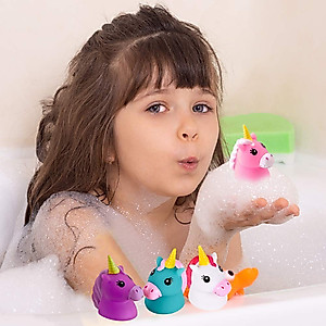 ArtCreativity Unicorn Water Squirt Toys for Kids, Pack of 12, Unicorn Birthday Party Favors, Bath Tub and Pool Toys for Children, Safe and Durable Squirters, Goodie Bag Stuffers