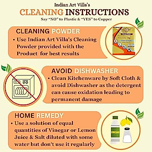 Indian Art Villa Steel Copper Chafing Dish Set of 1 Handi With Lid & 1 Brass Stand, Serveware Item for Dinner Party & Functions, Volume-44 Oz