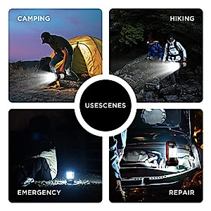 Decovolt Rechargeable Spotlight Super Bright 12000 Lumen LED Flashlight Handheld Spotlight 10000mAh Long Lasting Large Flashlight Searchlight for Camping Outdoor Hunting Emergency as Gift