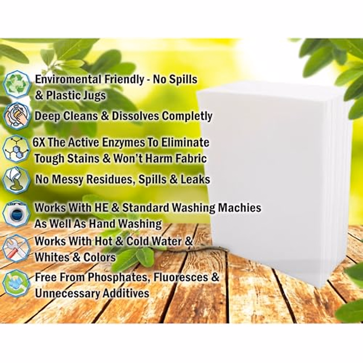 Super Wow Laundry Detergent Sheet - Fresh Scent - No Plastic Jug up to 72 Loads, Liquidless