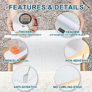 Hersvin Shelf Liners, 24 in x 20 ft Kitchen Drawer Mats, Non-Adhesive EVA Cupboard Protector, Cabinet Lining (White Dot)