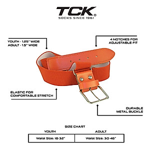 Baseball/Softball Adult Belt & Socks Combo Set (Orange, Medium)