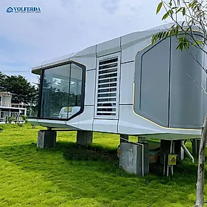 Outdoor Luxury Home with Thickened Steel Frame, Aluminum Exterior Panels, Sliding Door, Smart Toilet, Water Heater, Shower (28m²)
