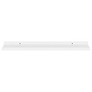 SunshineFace 31 Inch Long Floating Shelves for Wall Mounted, MDF Picture Ledge Floating Shelf Set of 4, Wall Shelves for Bedroom, Living Room, Office, Nursery, Kitchen Storage(White, 31.5"x3.5"x1.2")