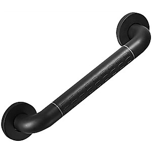 RTXUGMM Safety Grab Bar,Stainless Steel Grab Bar Bathtub, Bathroom Support Safety Rail Nylon Outer Tube Elderly Disabled Shower Assist Support Handle Toilet Kitchen Stairway/Black/58Cm