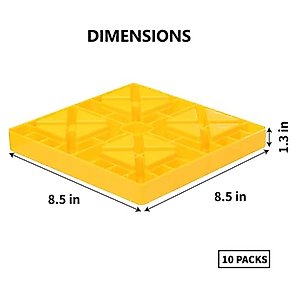 Homeon Wheels Camper Leveling Blocks, Ideal for Leveling Single and Dual Wheels, Heavy Duty Rv Leveling Blocks and Chocks Anti-Slip Pads Design, Camper Levelers 10 Pack with Carrying Bag (WH-102)