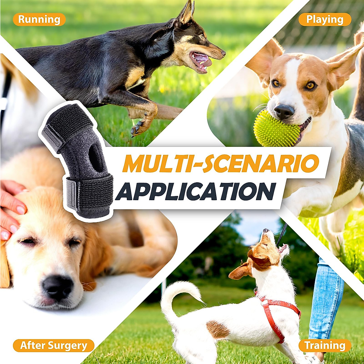 Adjustable Dog Leg Braces for Joint Support and Injury Recovery - Premium Material, Comfortable Fit, Durable Design - Ideal for Active Dogs, Large Breeds, and Elderly Pets (M-1 Pair)