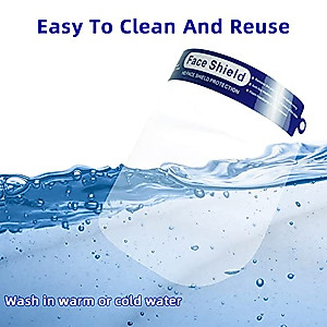 PANOPTX 10 Pack Plastic Clear Face Shield Anti Fog Protective Face Shield Mask Safety Face Shields for Daily Use