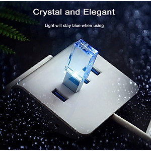 Laak 16GB New Crystal Transparent Rectangle Genuine USB Flash Drive 3.0 Wedding Gift Pendrive,Silver