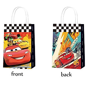20Pcs Kids Car Party Supplies,Candy Gift Bags Hard Paper Goodie Treat Bag for Birthday