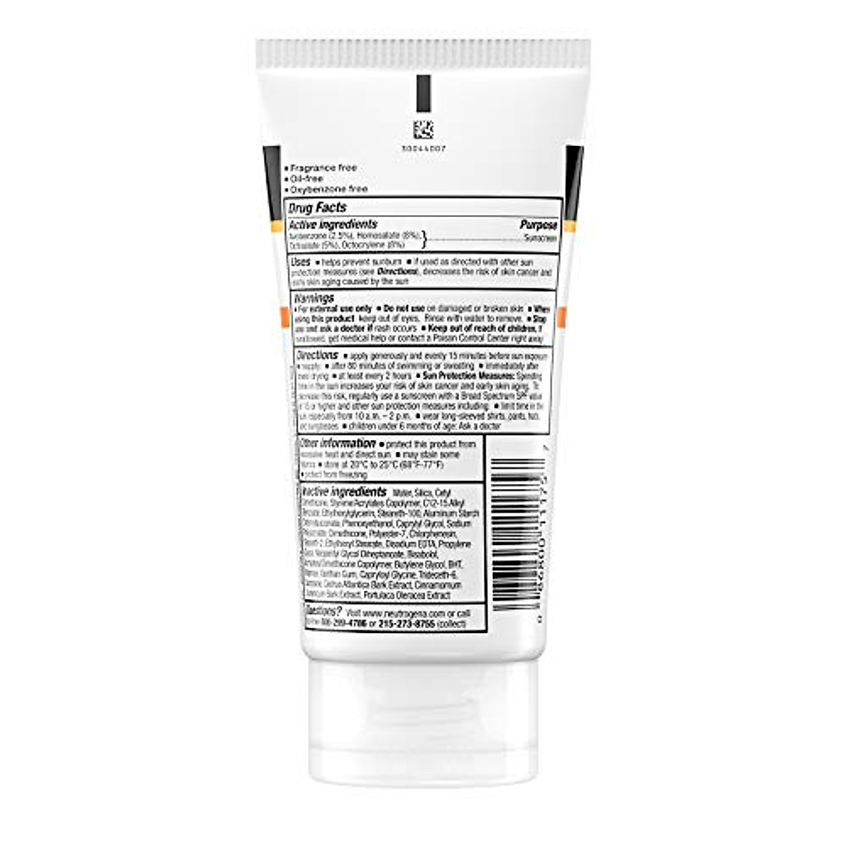 Neutrogena Clear Body Breakout-Free Liquid Sunscreen Lotion for AcneProne Skin, Oil Free Sunscreen, Broad Spectrum SPF 30, Oxybenzone Free, Fragrance Free, Non Comedogenic, Unscented, 5 Fl Oz