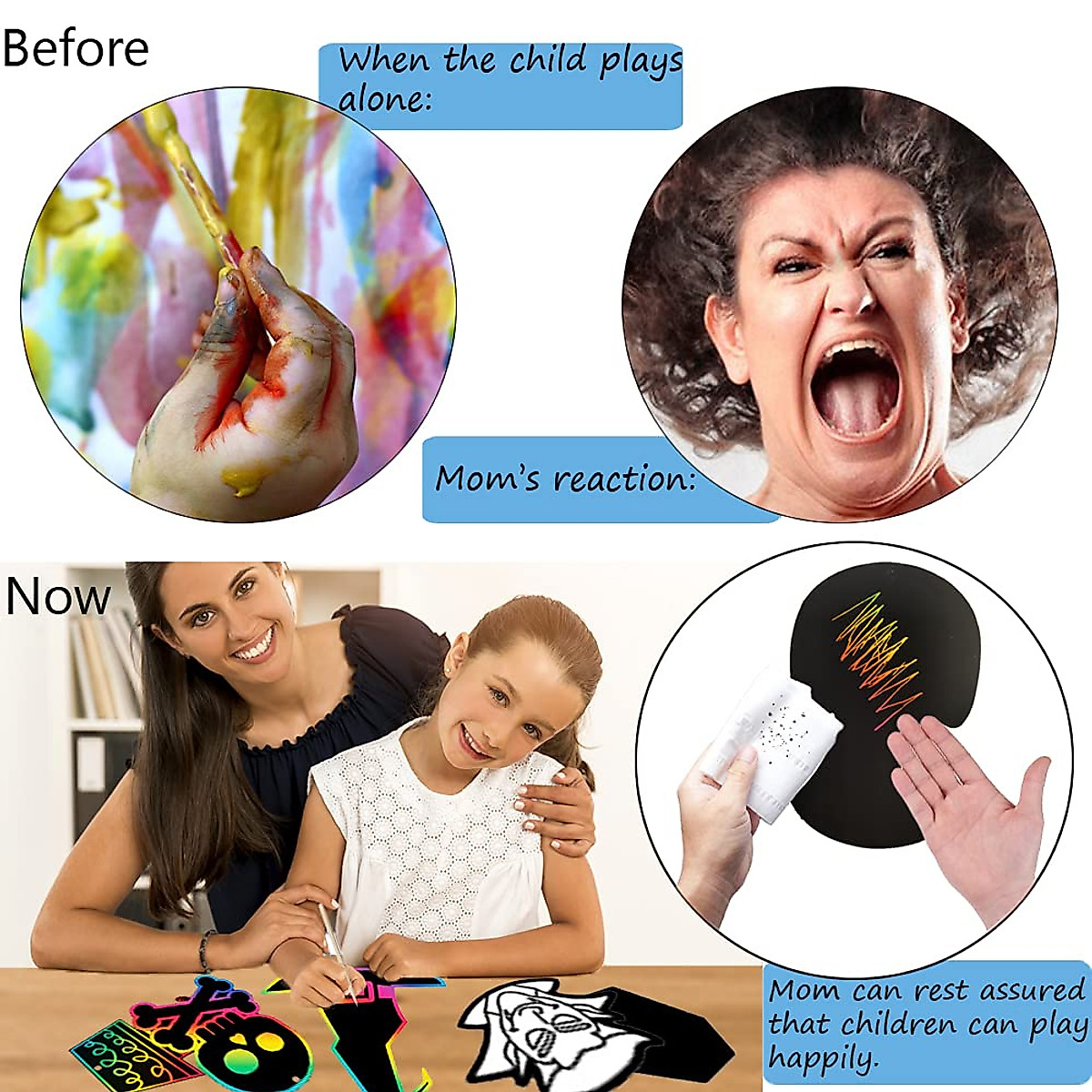 Mocossmy Halloween Magic Scratch Cards,24PCS Skeleton Spider Witch Pumpkin Rainbow Scratch Paper Scratch Art Crafts & Scratch Sticks & Ribbons Set for Kids St Patrick's Day Party Favor Supplies Games