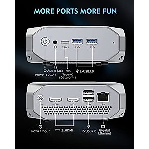 ATOPNUC Mini PC Ubuntu,AMD A9 9400 APU(up to 3.2Ghz) Linux Computer 8GB RAM 128GB SSD,Mini Desktop Computer Suppport 4K Dual HDMI/2.4&5G WiFi/BT5.0/Gigabit Ethernet/VESA/Auto Power On