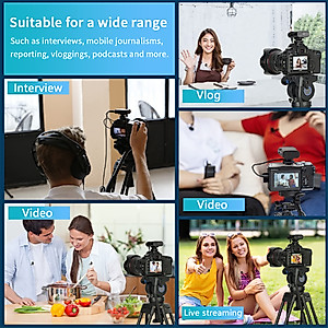 BOYA BY-WM4 PRO K2 Wireless Lavalier Microphone 2.4GHz Wireless Lapel Microphones for Cameras DSLR Camcorder Phone Clip-on Lapel Mic for Video Recording Vlogging YouTube Live Streaming Interview