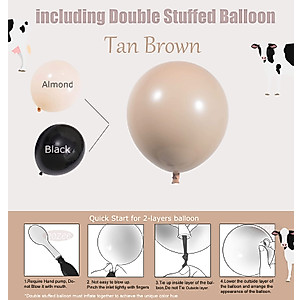 Pink Cow Balloon Garland Kit Cow Print and Pastel Pink White Tan Cowgirl Balloons for Girl my first rodeo birthday party decorations holy cow im one supplies