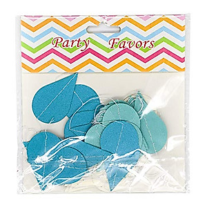 AUEAR, Raindrop Garland Blue Paper Raindrop Garland Decorations for Decor (4 Pack)